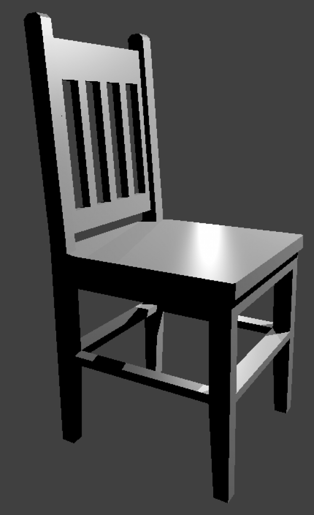 Simple low-poly chair Free 3D Model - .obj .blend - Free3D