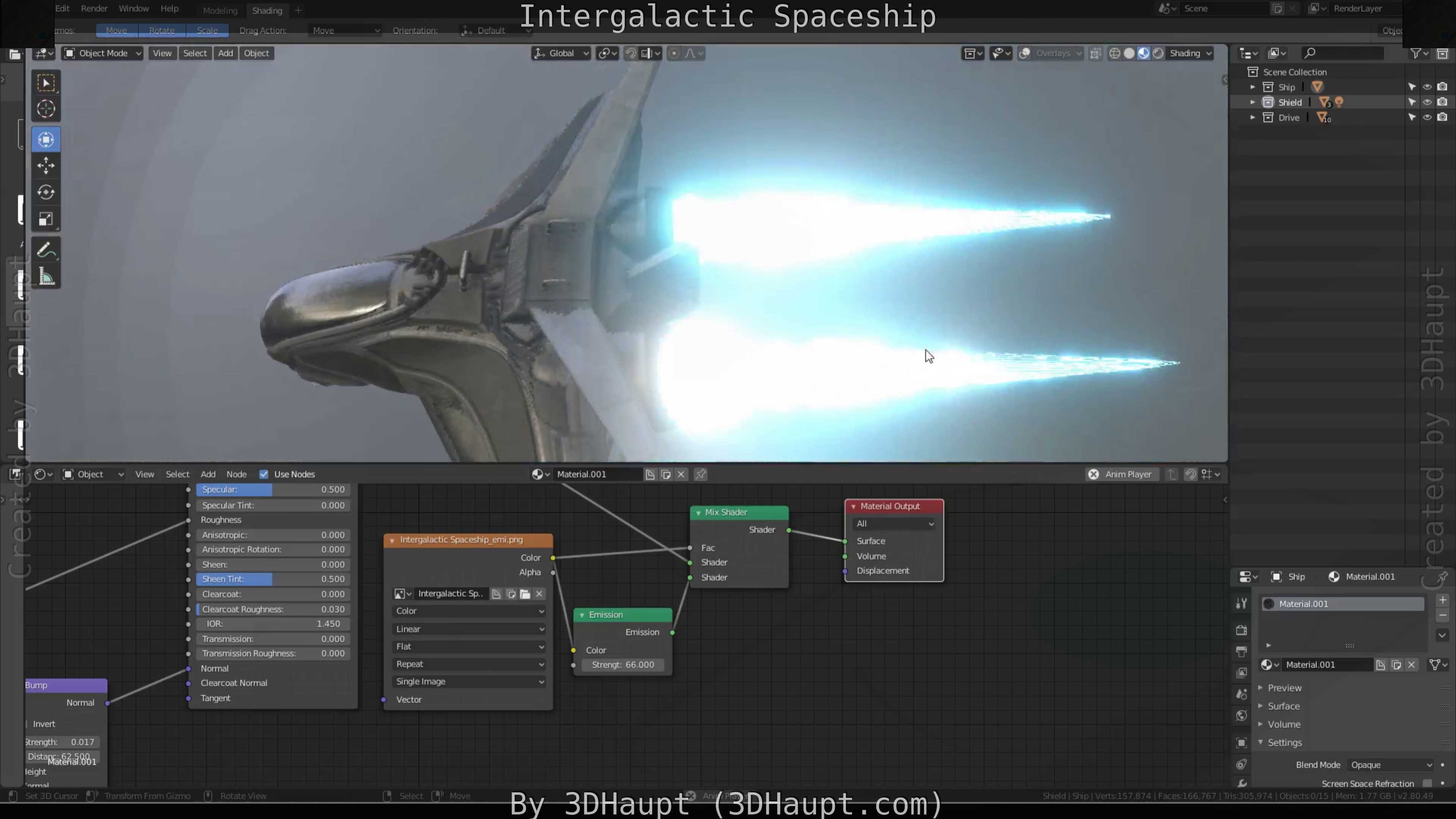 Intergalactic Spaceship in Blender 2.8 Eevee Modelo 3D gratis - .unity ...