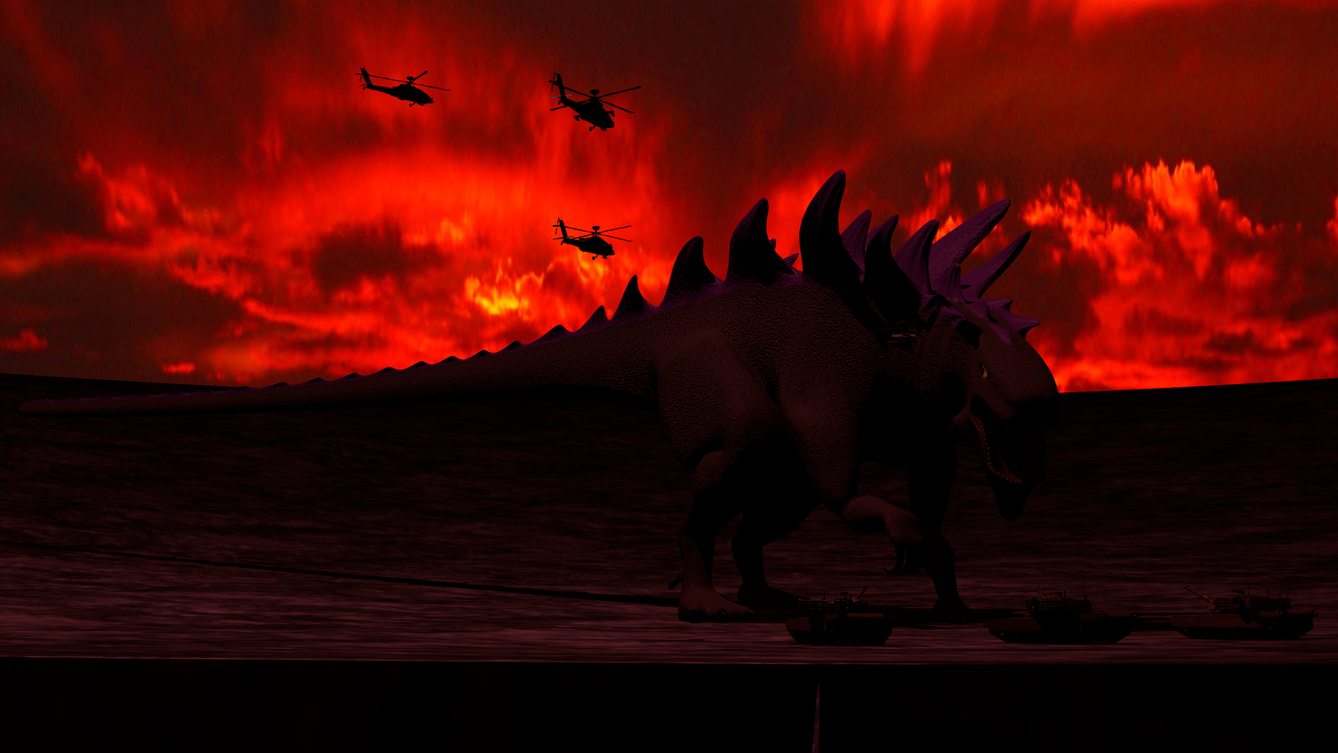 Godzilla 1998 (Zilla) Free 3D Model - .dae .blend - Free3D