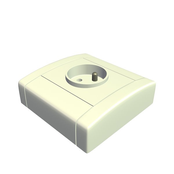 CEE 7 16 Female Wall Socket v3 Free 3D Model - .obj .stl - Free3D