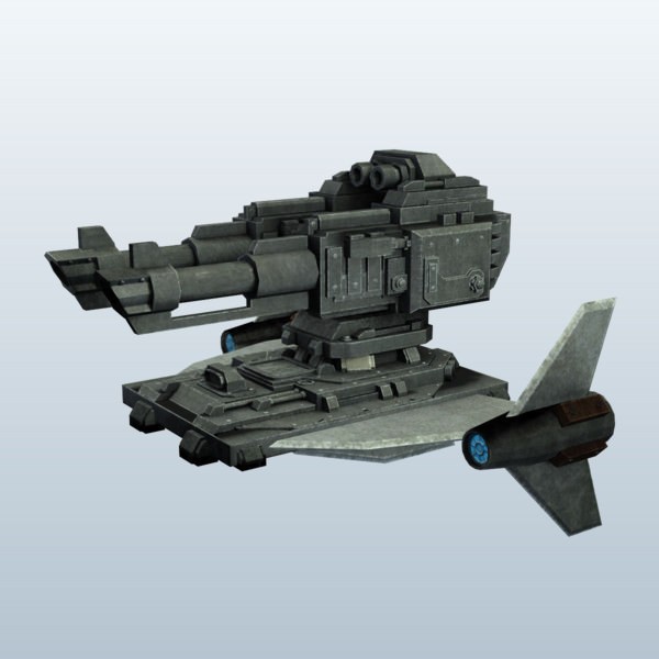 Laser Cannon mounted on platform v2 Free 3D Model - .obj .stl - Free3D