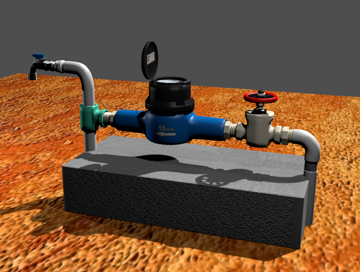 Water Meter Free 3D Model - .blend .obj - Free3D