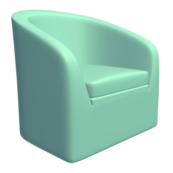Rounded reception chair v1 Free 3D Model - .obj .stl - Free3D