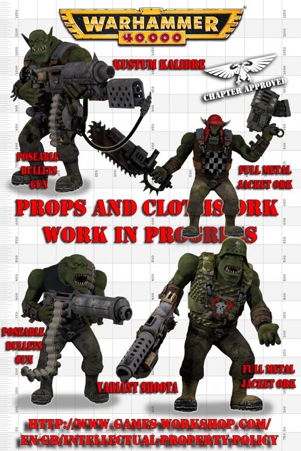 Ork boyz warhammer 40k part 1 Free 3D Model - .obj .sldasm - Free3D