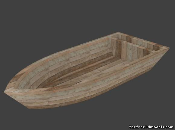 Simple Wood Boat Free 3D Model - .blend - Free3D