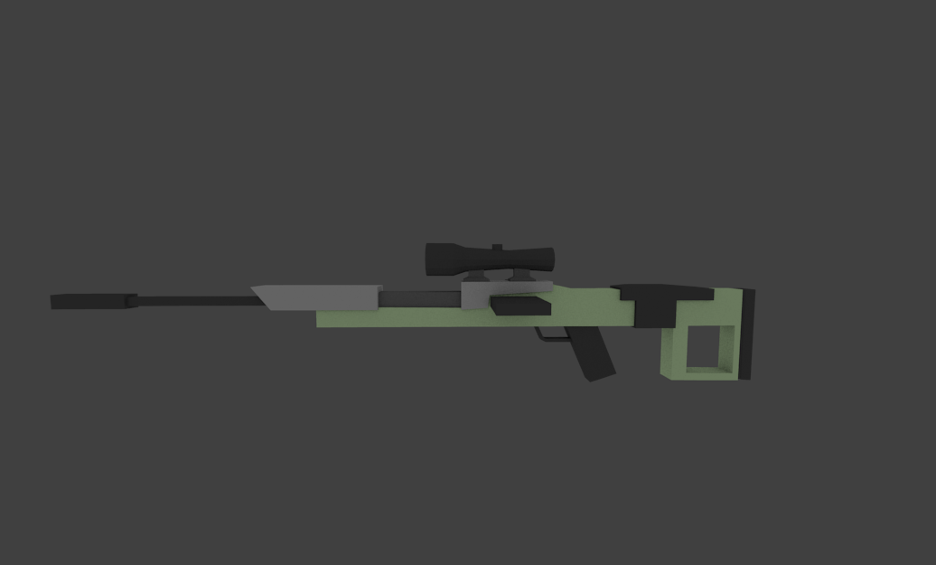 Low poly Sniper Free 3D Model - .blend .fbx - Free3D