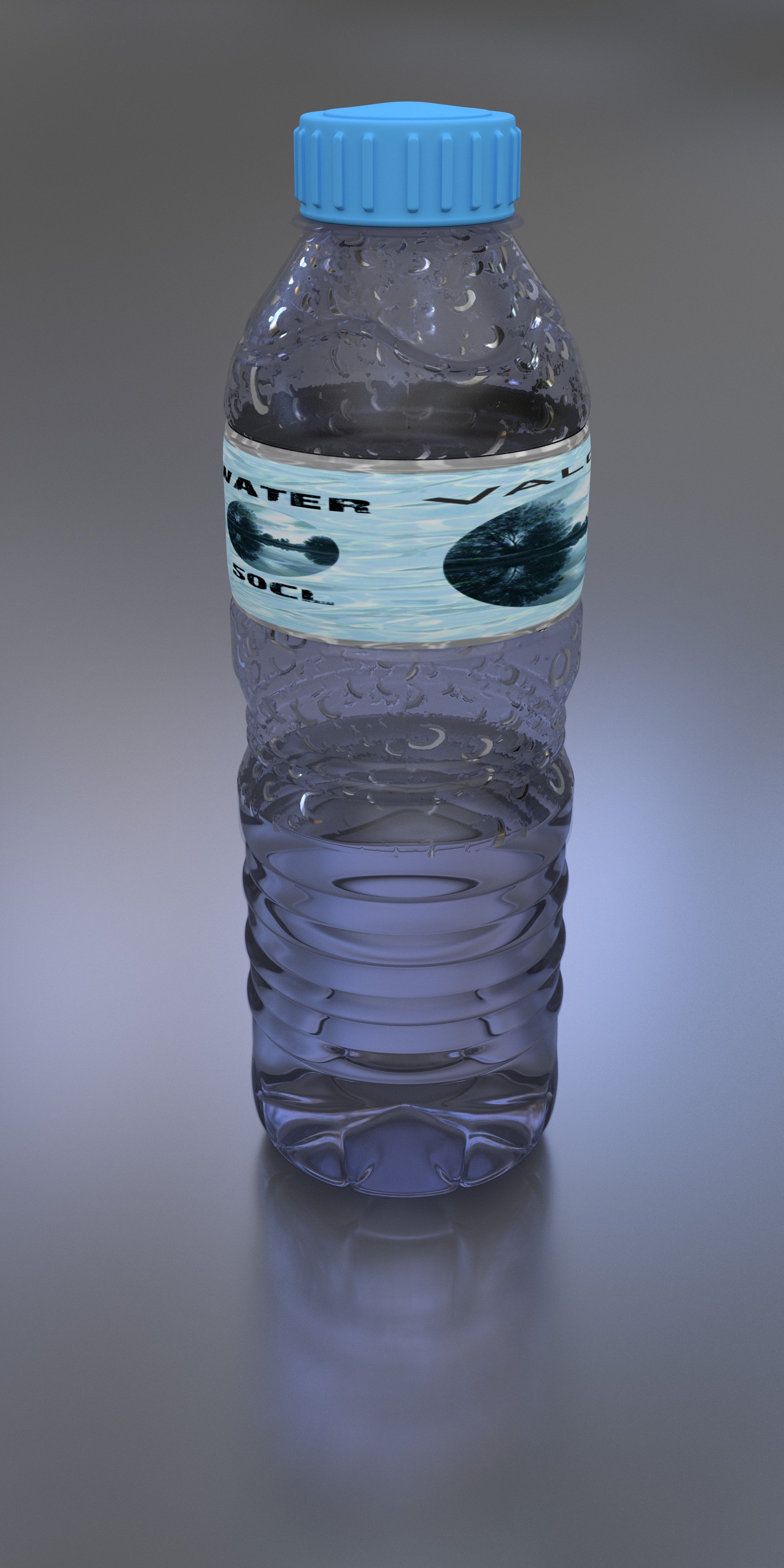 Bottled water Free 3D Model - .3ds .obj .dae .blend .fbx - Free3D