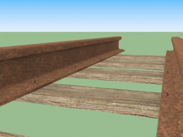 Train track Free 3D Model - .dae - Free3D