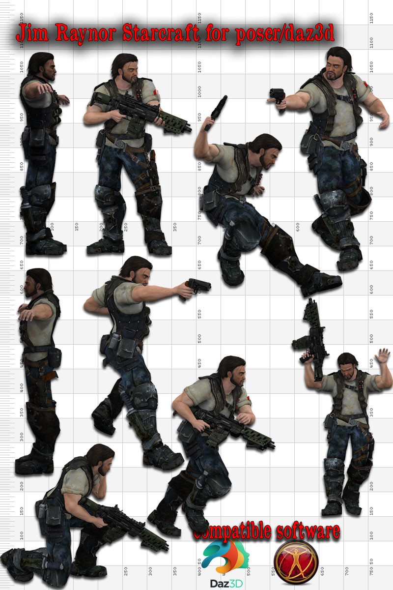 Jim raynor compatible software daz3d poser pro game dev 2014 Free 3D ...