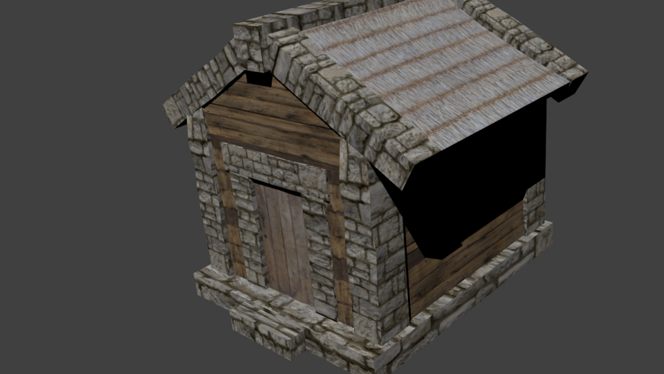 Simple medieval house Free 3D Model - .blend .fbx .obj - Free3D