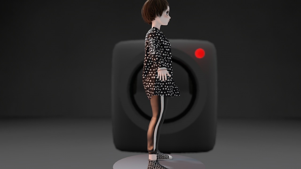 Anime girl Free 3D Model - .c4d - Free3D