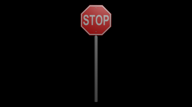 Stop Sign Free 3D Model - .3ds .obj .dae .blend .fbx .mtl - Free3D