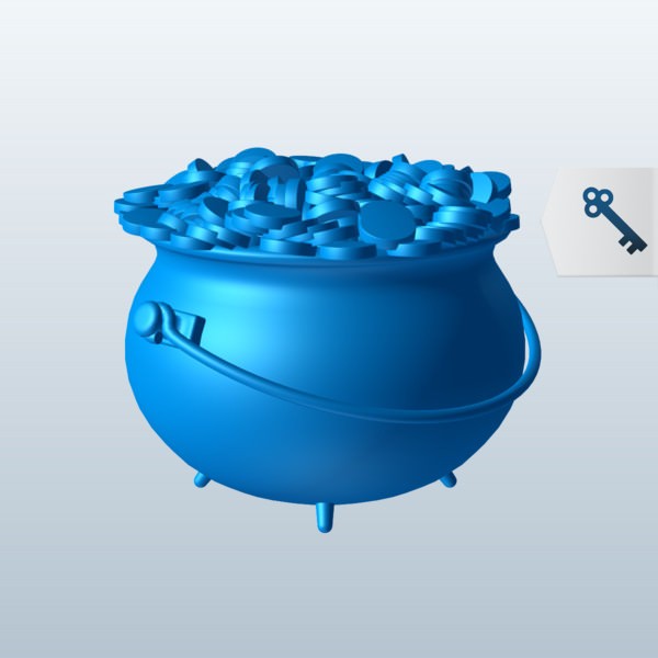 Pot of Gold v1 Free 3D Model - .obj .stl - Free3D