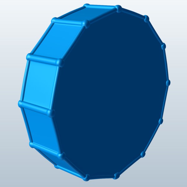 Dodecagonal prism v1 Free 3D Model - .obj .stl - Free3D