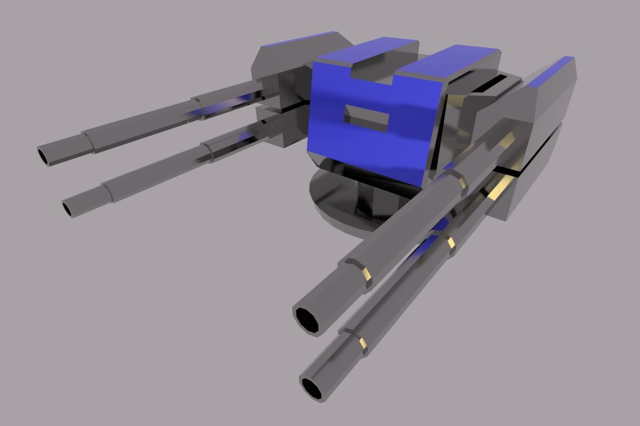 Artillery turret Free 3D Model - .blend - Free3D