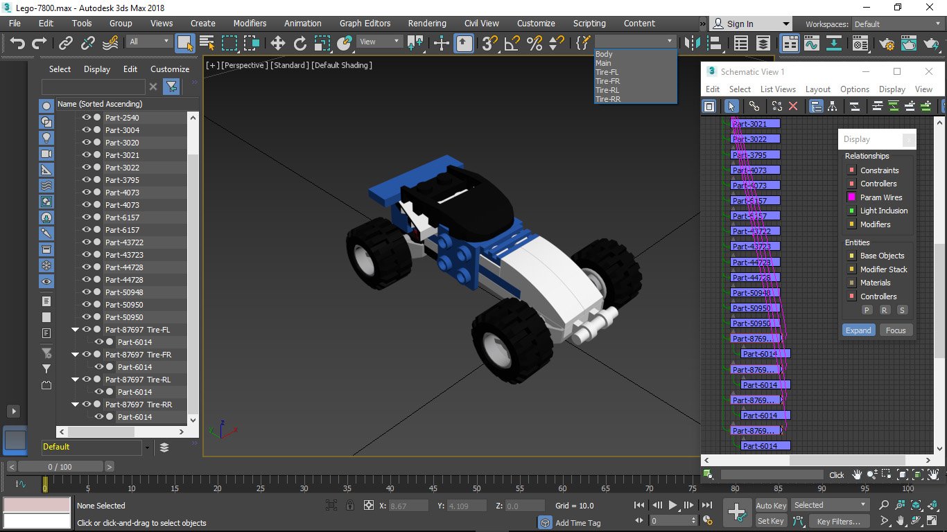 Lego 7800 Off Road Racer Free 3D Model - .3ds .dae .max .c4d .fbx - Free3D