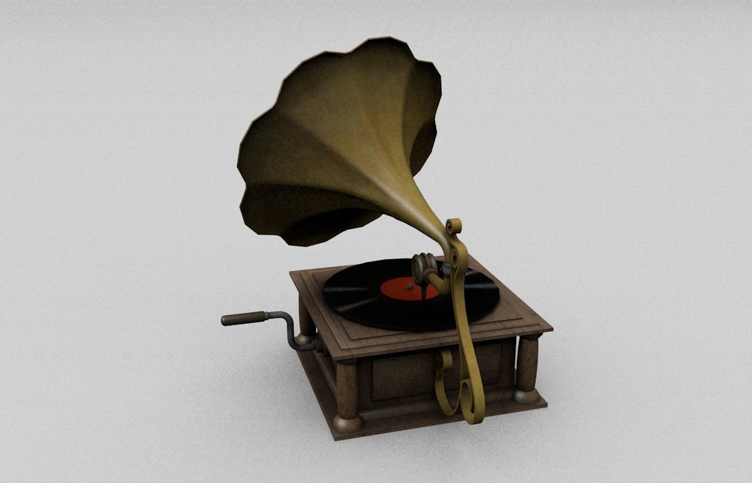 Old Gramophone Free 3D Model - .3ds .obj .fbx - Free3D