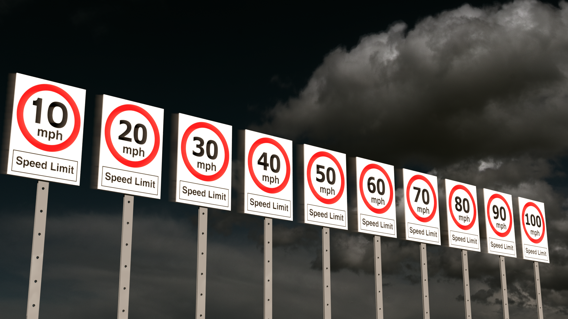 Speed Limit Signs Free 3D Model - .blend - Free3D
