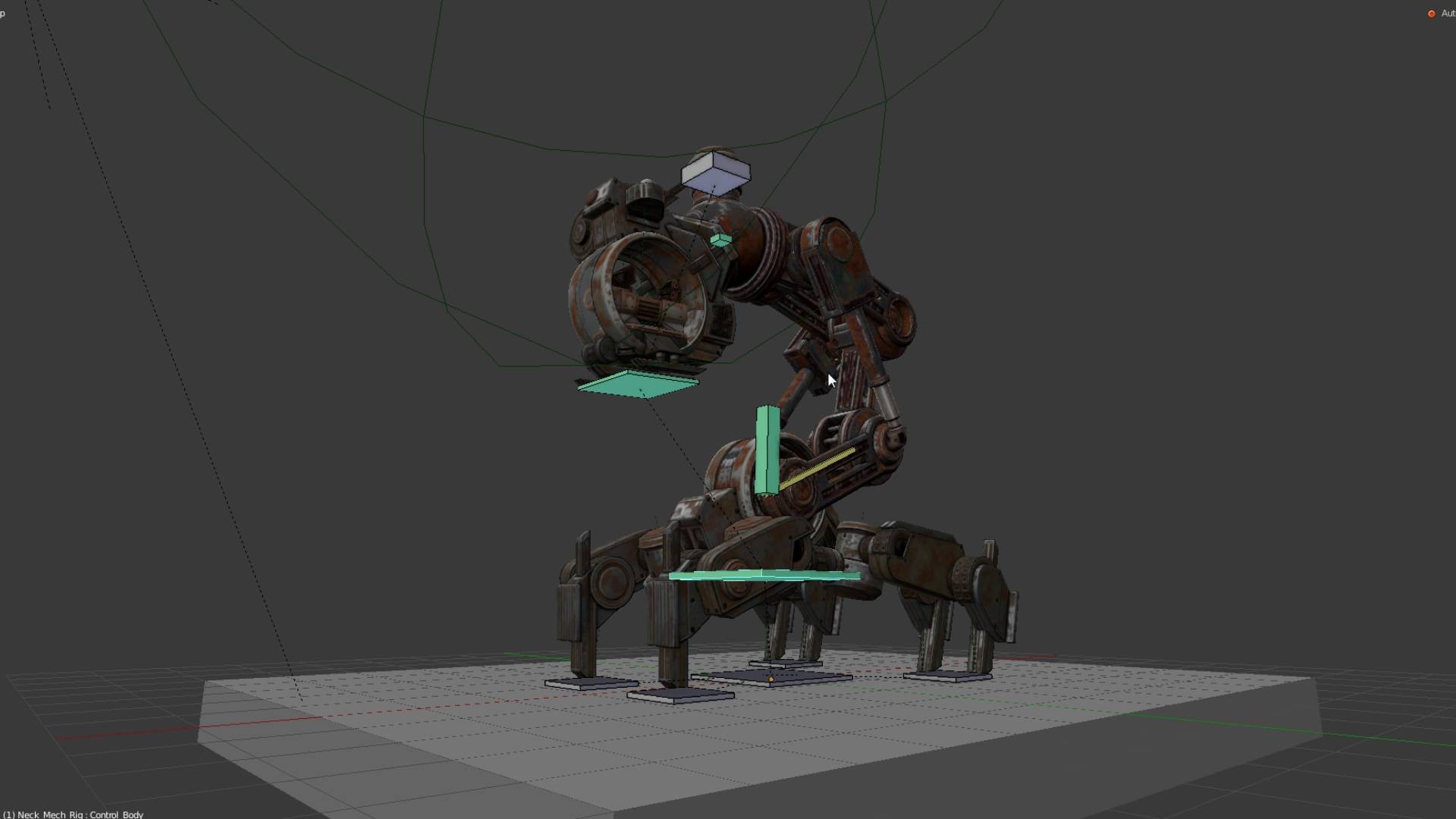 Mech Neck Walker - Blender Game Engine and Unity 3D Free 3D Model ...
