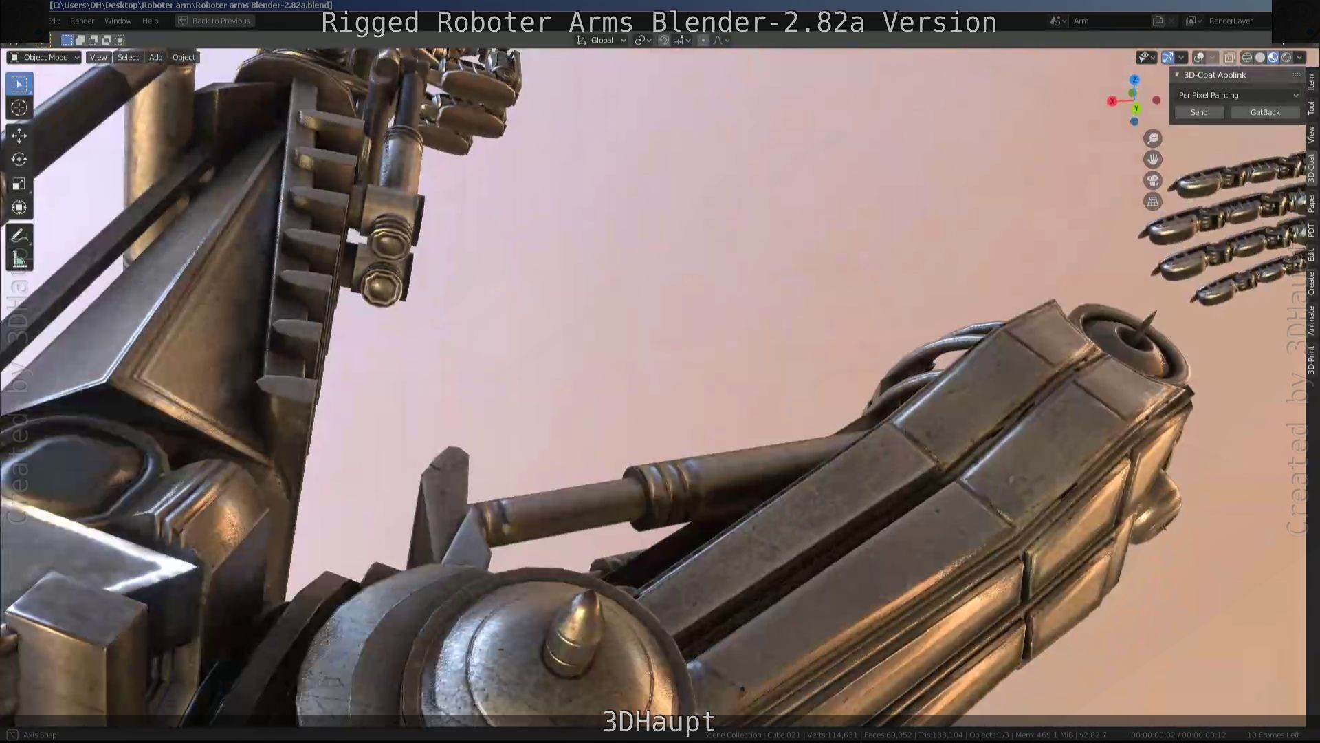 Rigged Robot Arms Blender-2.82a Version Free 3D Model - .jpg .blend ...