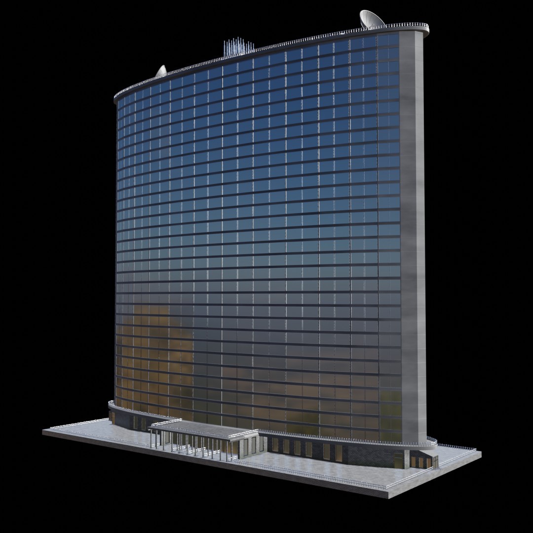 High-rise building (no textures needed) Free 3D Model - .blend - Free3D