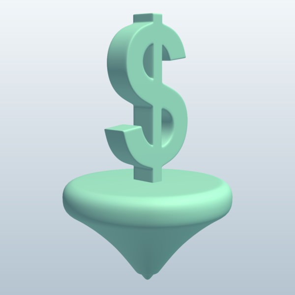 US Dollar Sign v1 Free 3D Model - .obj .stl - Free3D