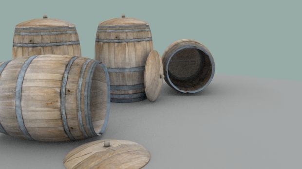 Wood Barrel Free 3D Model - .3ds .obj .blend .fbx .mtl .stl .sldprt ...