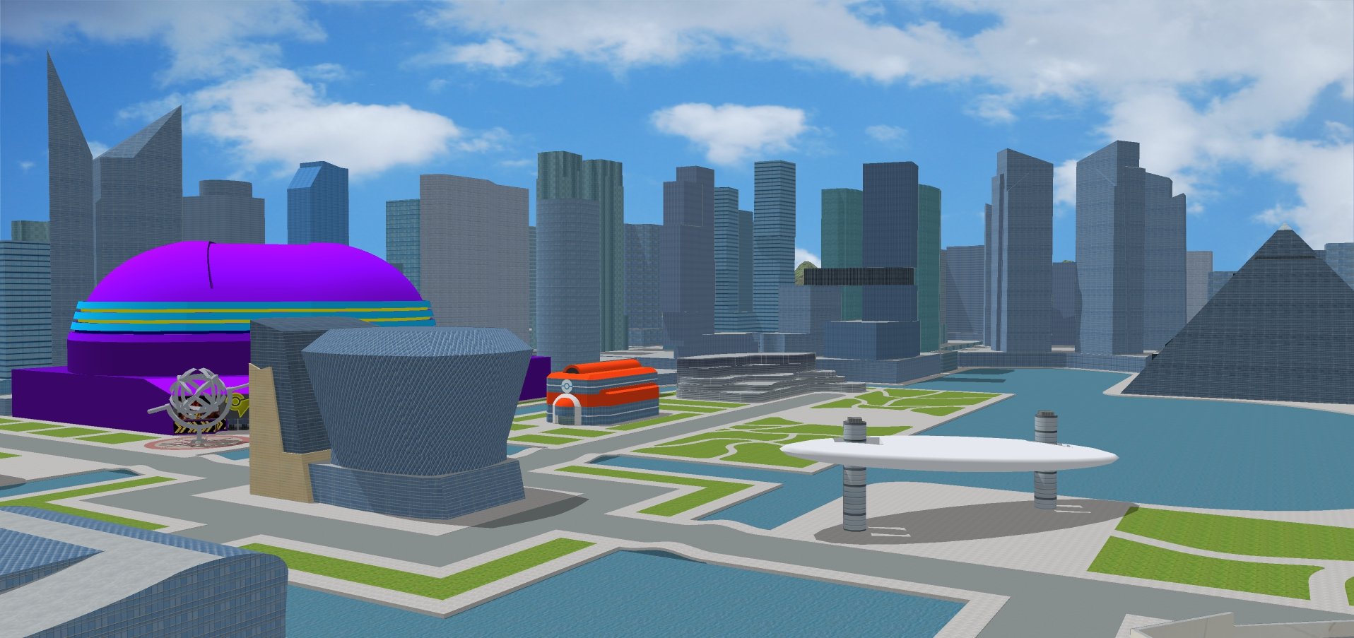 Nimbasa City Free 3D Model - .3ds .obj .dae .fbx .mtl .skp - Free3D