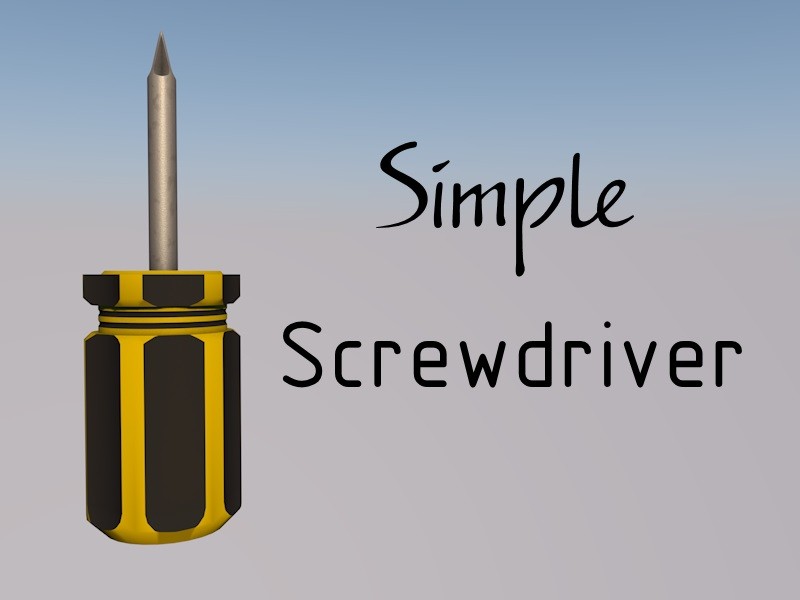 SIMPLE Screwdriver Free 3D Model - .c4d - Free3D