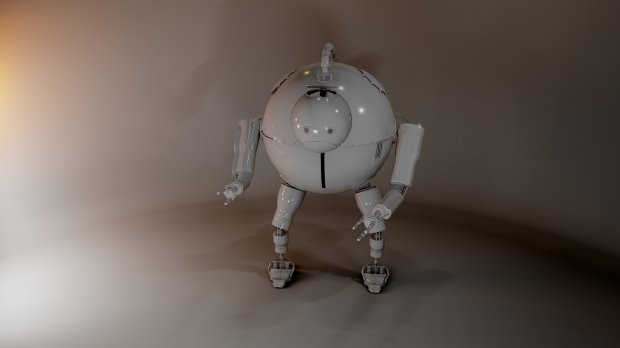 Round Robot Free 3D Model - .obj - Free3D