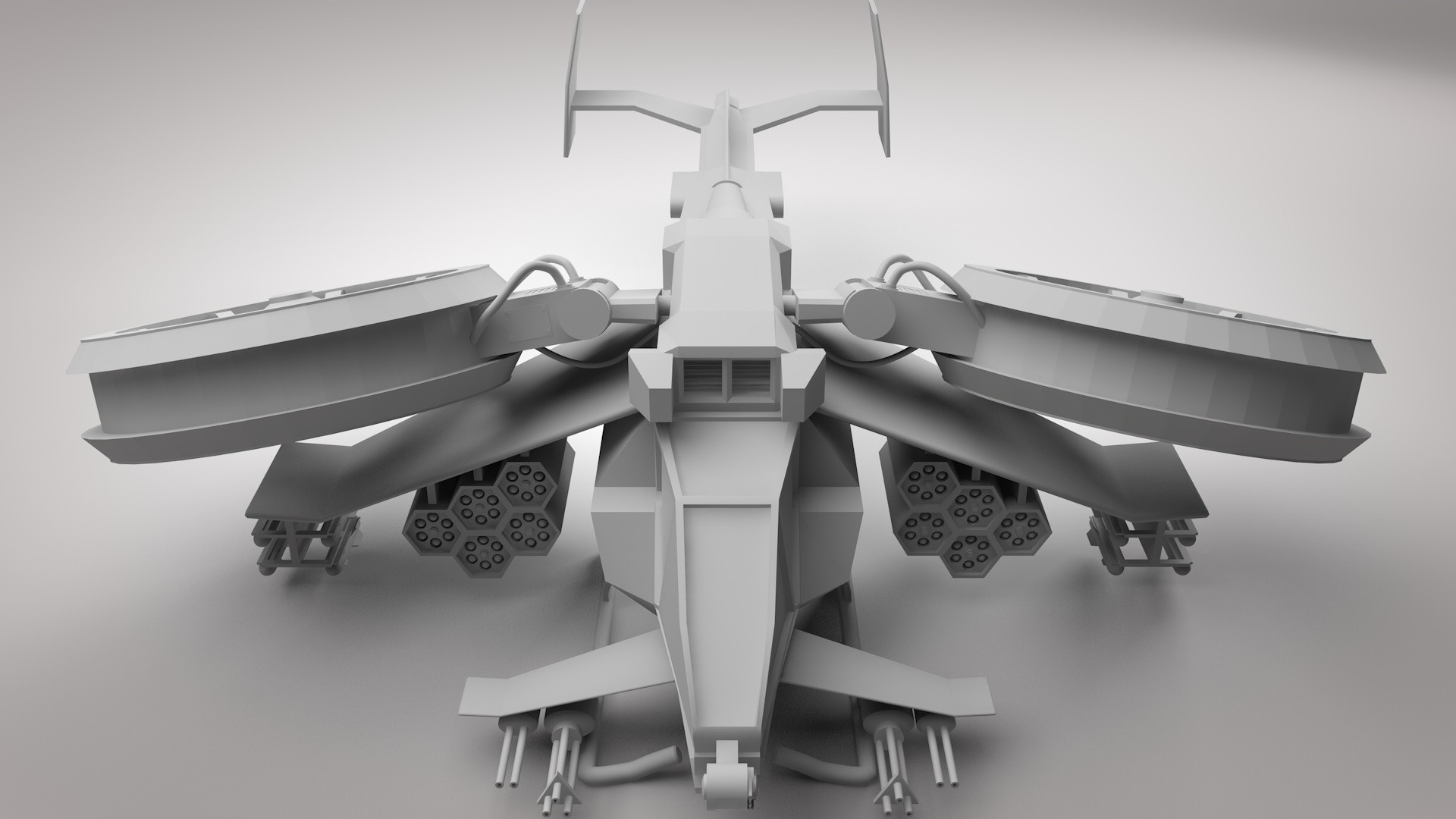 Helicopter gunship Free 3D Model - .c4d - Free3D