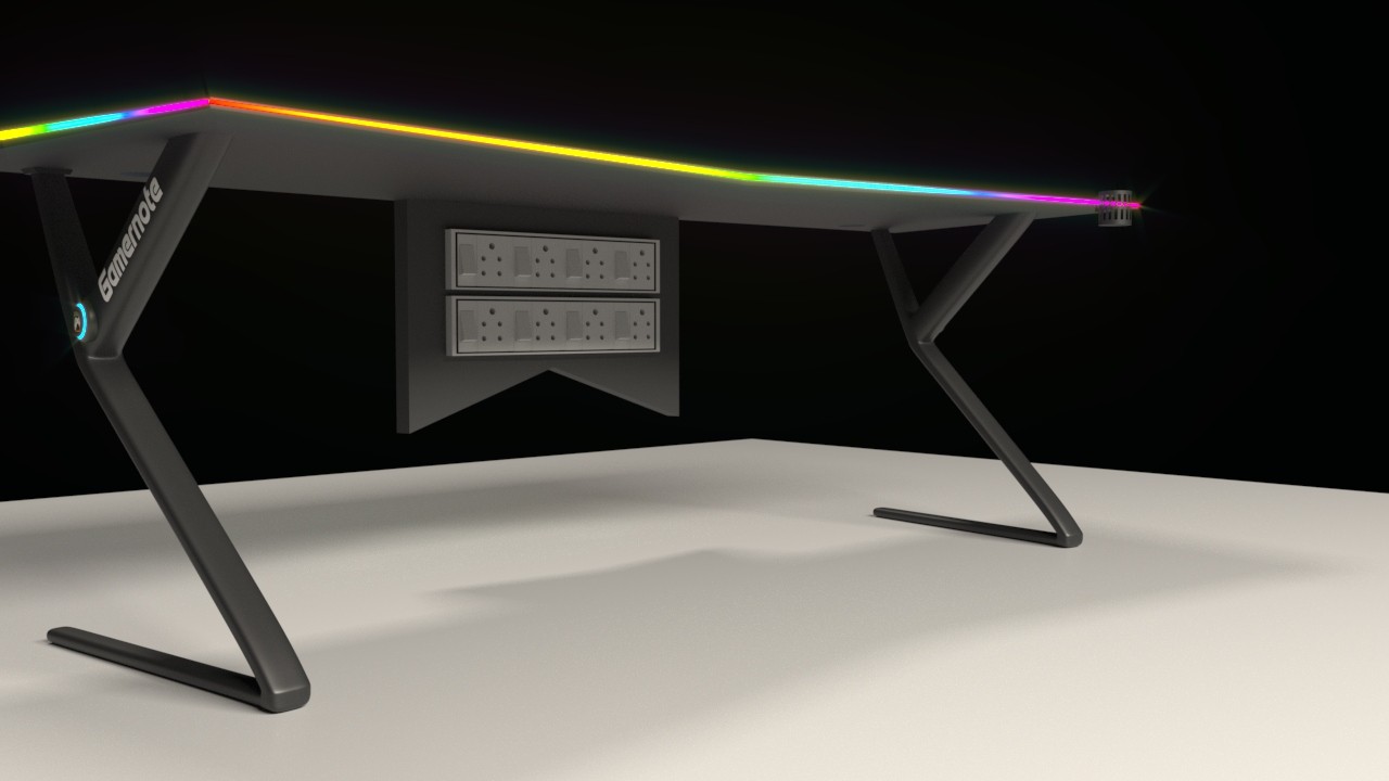 RGB Gaming Desk Free 3D Model - .c4d - Free3D