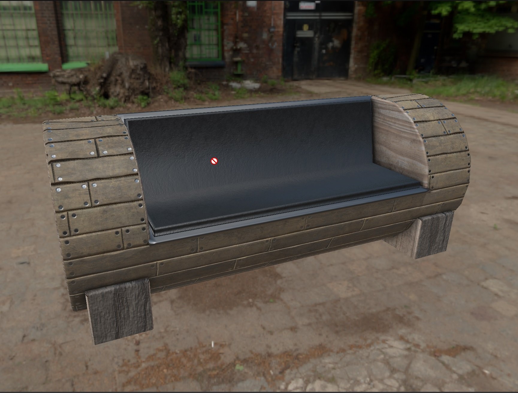 Wood Bench Round Free 3D Model - .fbx - Free3D