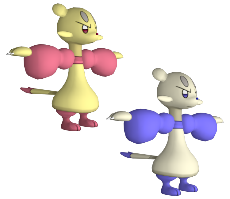 Mienfoo (Pokemon) Modelo 3D gratis - .dae .fbx - Free3D
