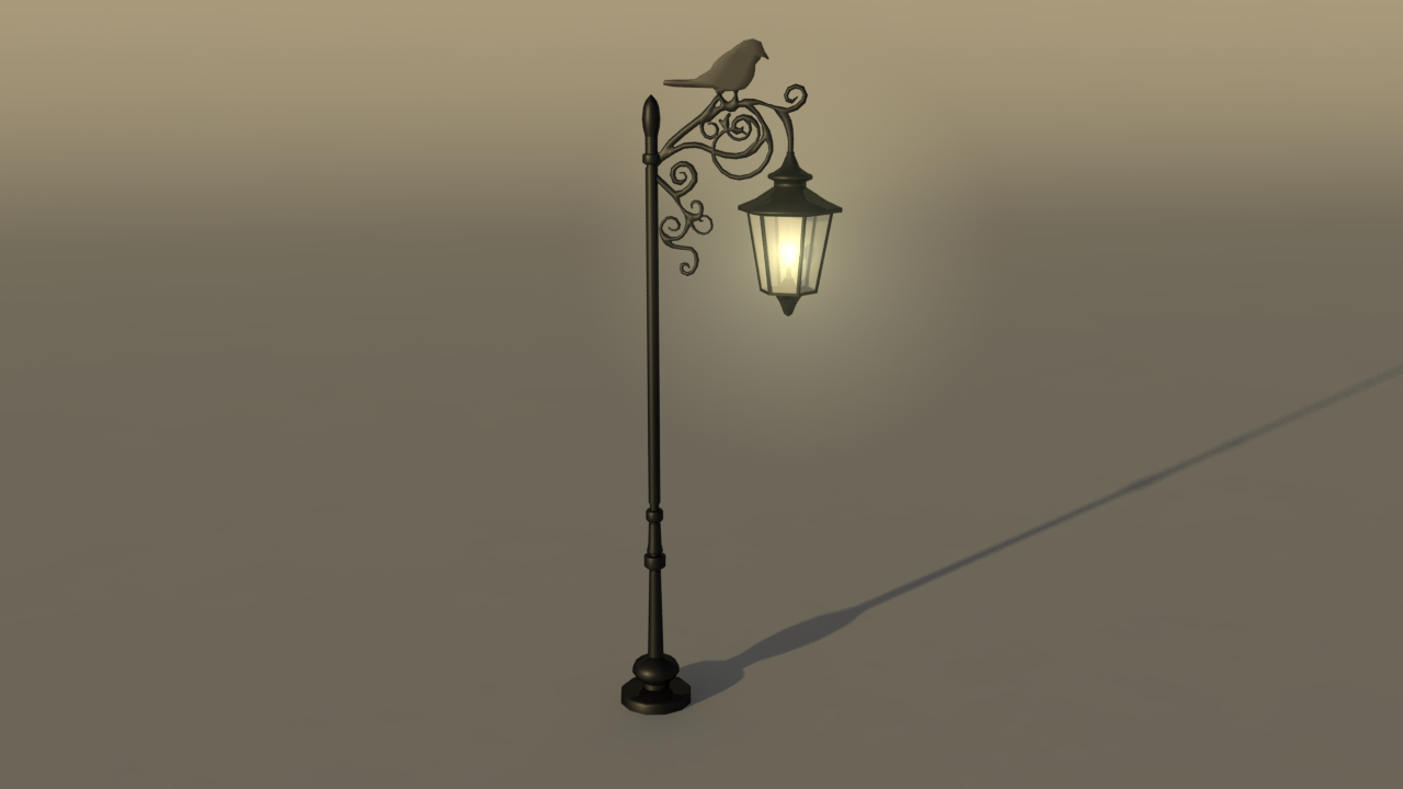 Lamp post 4 Free 3D Model - .obj .ma .mtl - Free3D