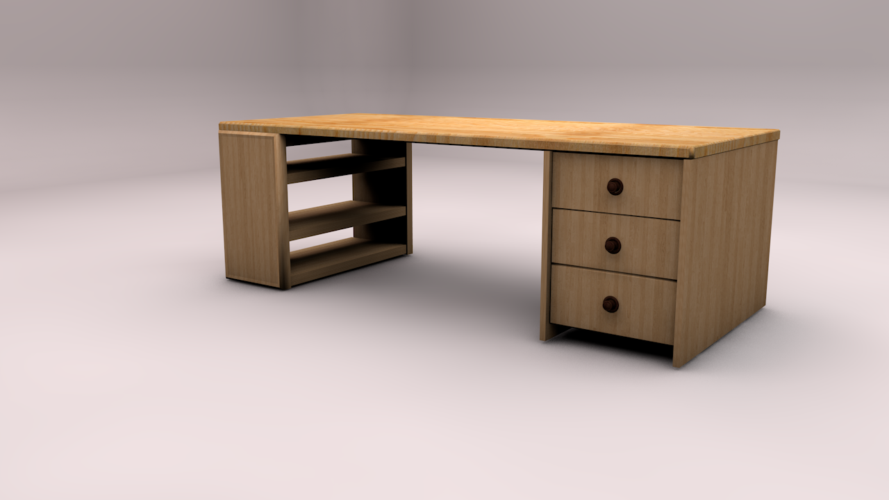 Wood Table Free 3D Model - .c4d - Free3D