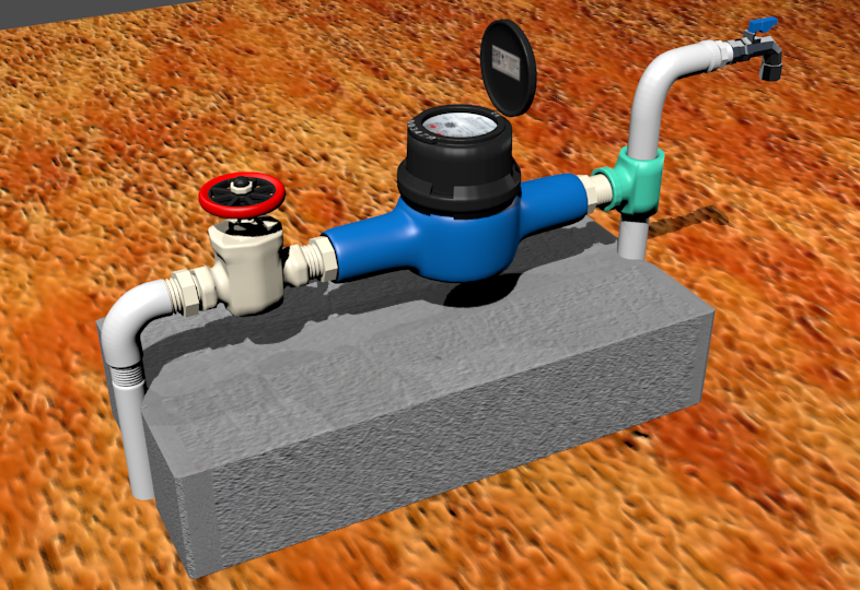 Water Meter Free 3D Model - .blend .obj - Free3D