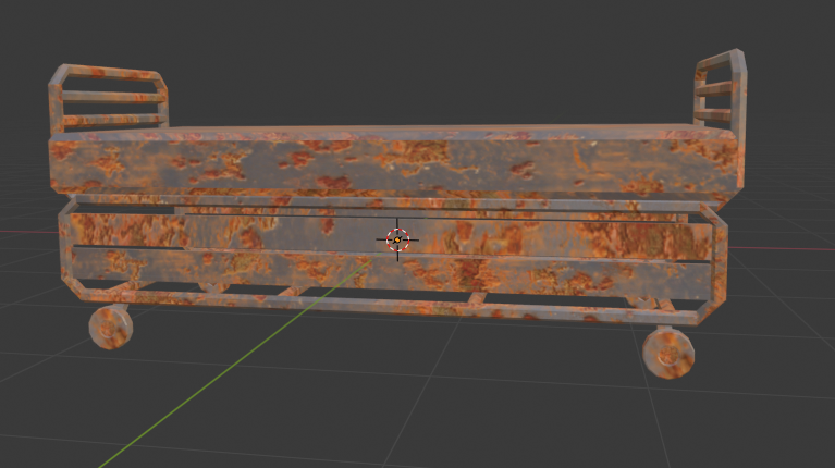 Rusty Old Hospital Bed Free 3D Model - .blend .fbx .obj - Free3D