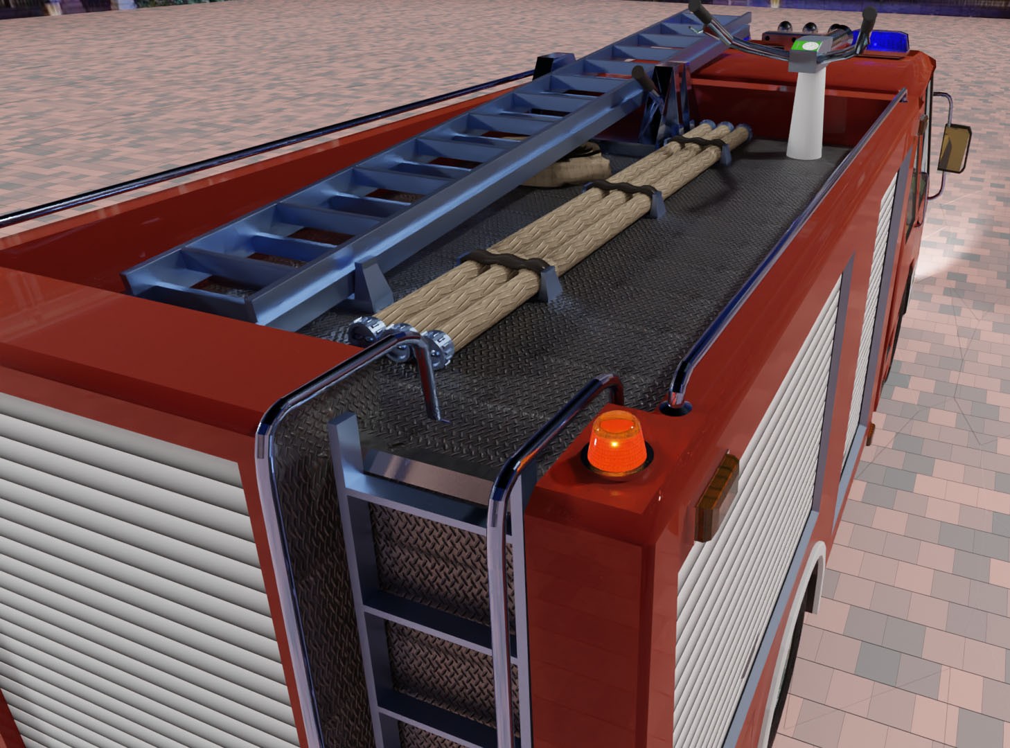 Fire Truck Free 3D Model - .bledn .abc - Free3D