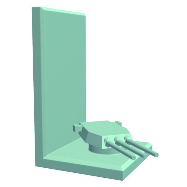 BookendBattleship Gun Turret v2 Free 3D Model - .obj .stl - Free3D
