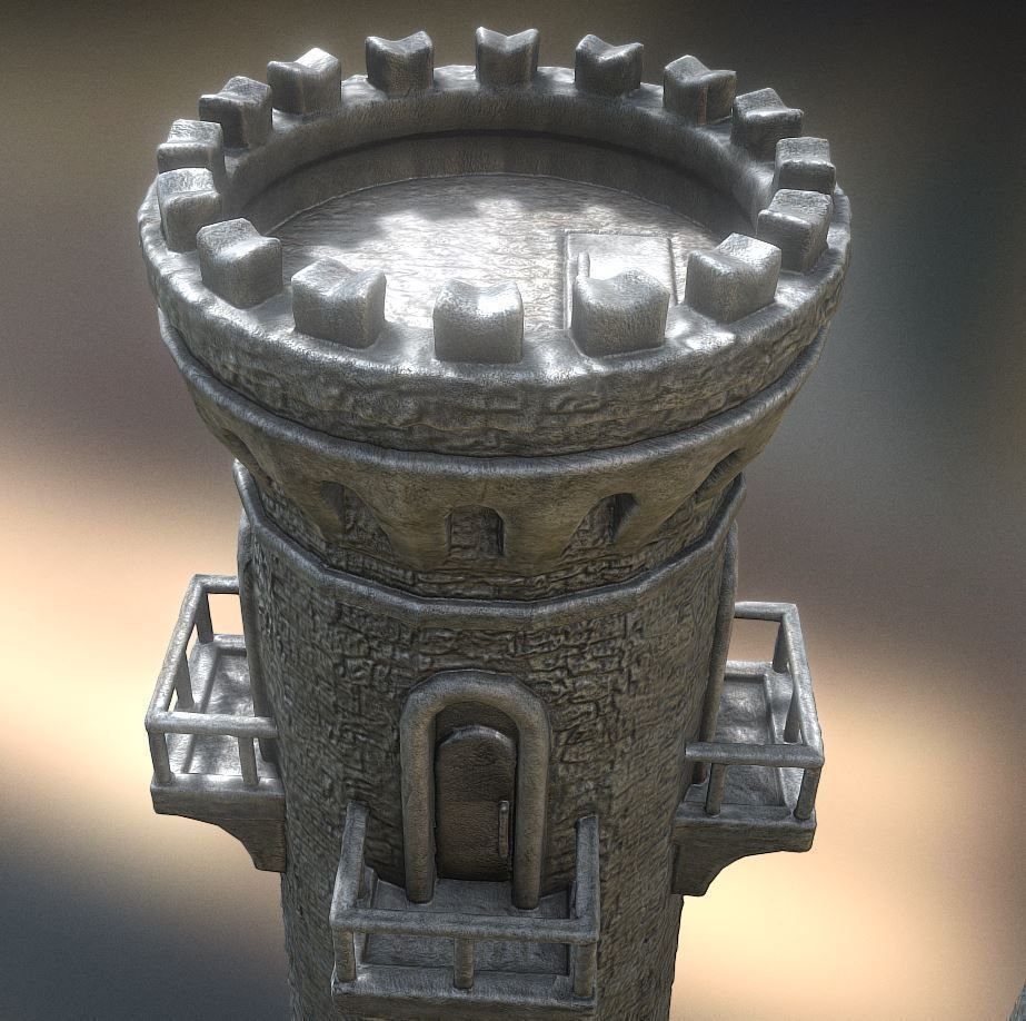 Medieval Guard Tower Free 3D Model - .obj .dae .blend .fbx - Free3D