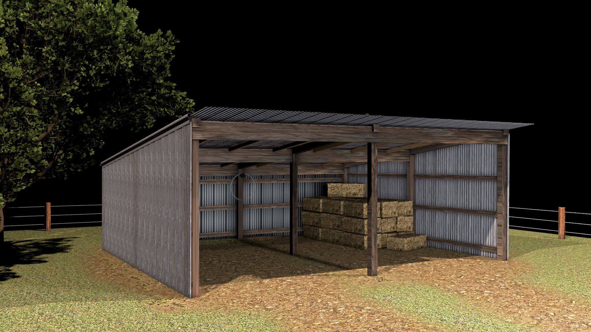 Ozzy Farm Shed Free 3D Model - .c4d .fbx - Free3D