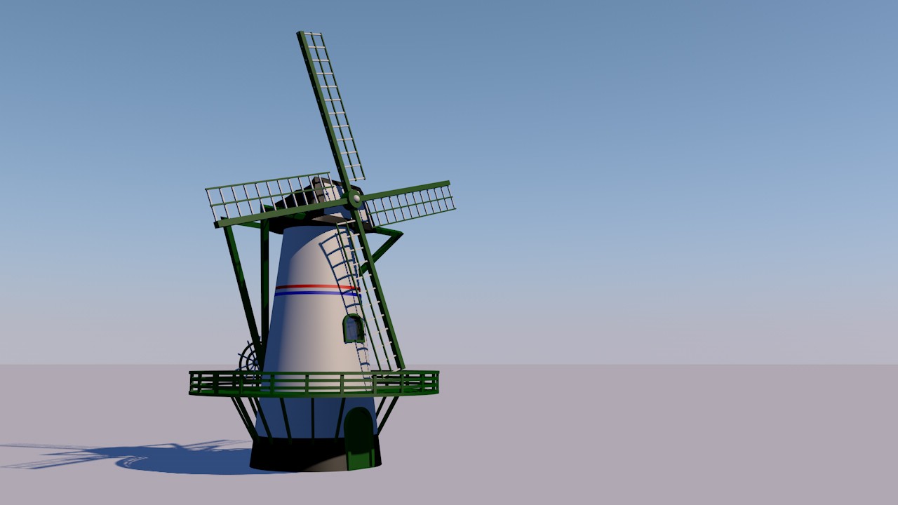 Dutch windmill Free 3D Model - .c4d - Free3D
