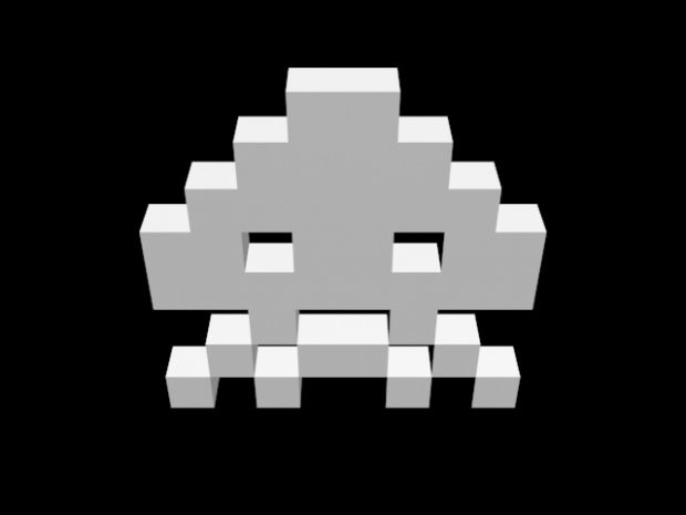 Space Invader Free 3D Model - .3ds .obj .max .c4d .fbx .mtl - Free3D