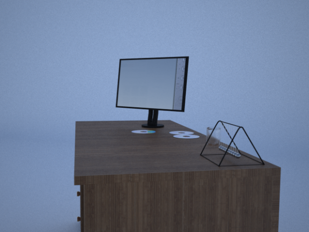 Computer Table Free 3D Model - .obj .max .mtl - Free3D