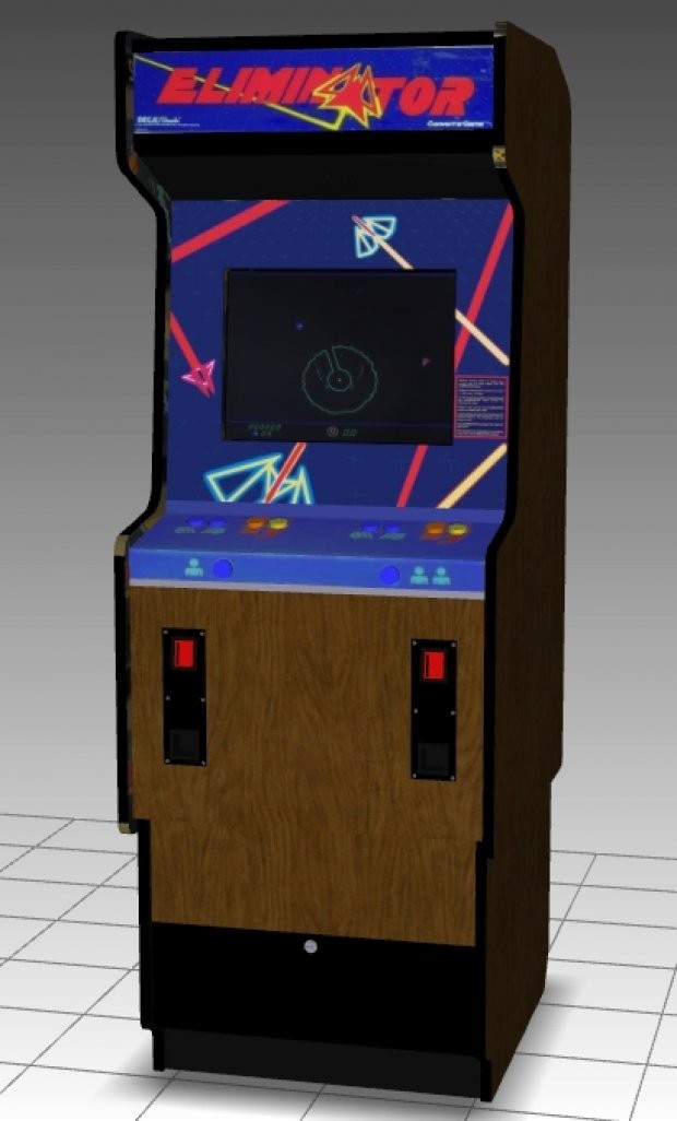 Eliminator Upright Arcade Machine Free 3D Model - .3ds - Free3D