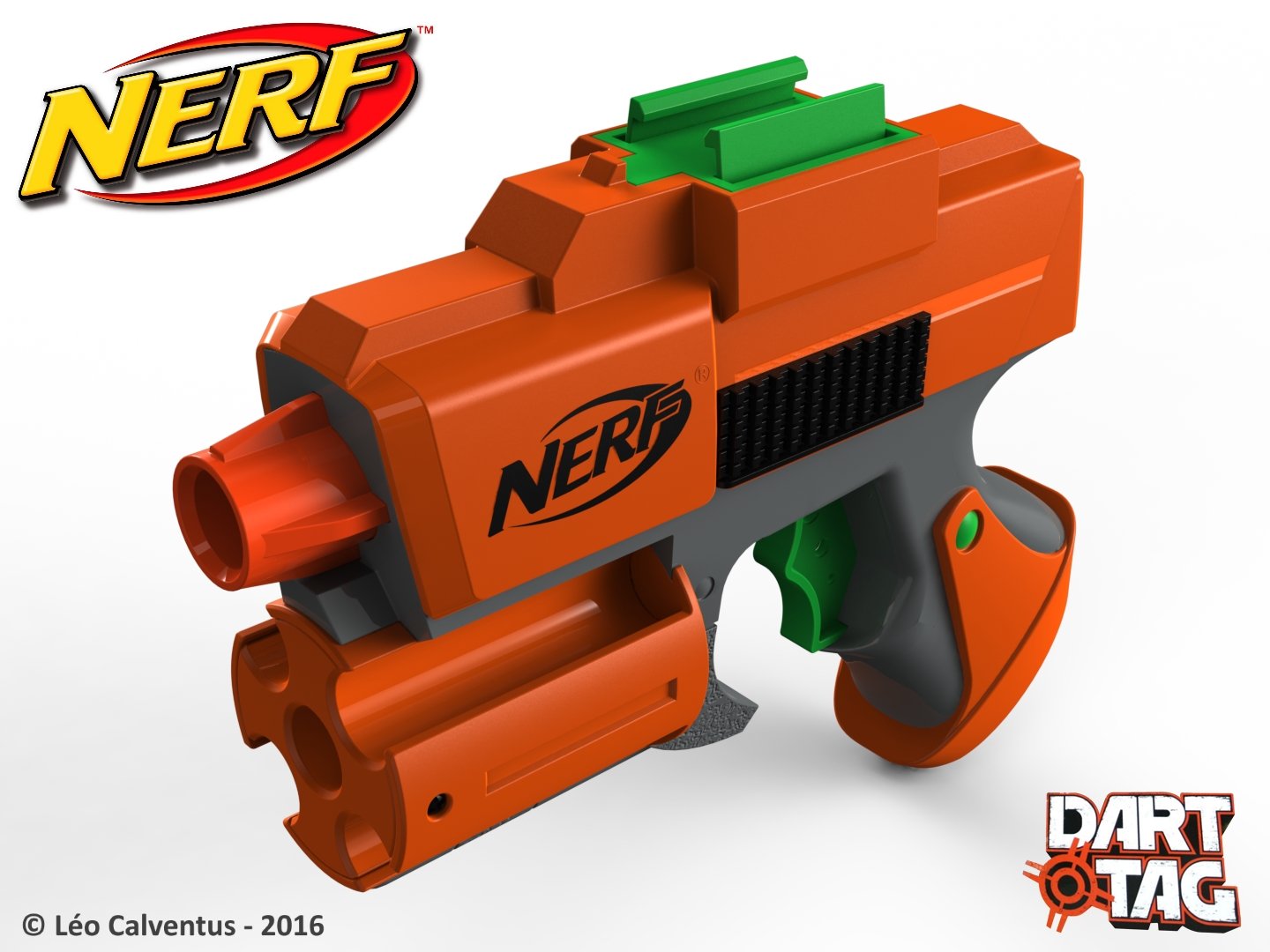 NERF™ Dart Tag Gun Free 3D Model - .3ds .obj .mtl .stl .sldprt - Free3D
