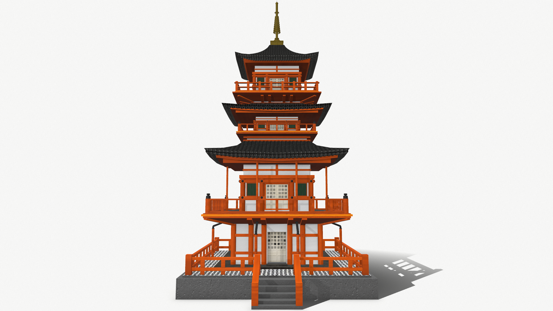 Japanese Temple Free 3D Model - .blende .obj .fbx - Free3D