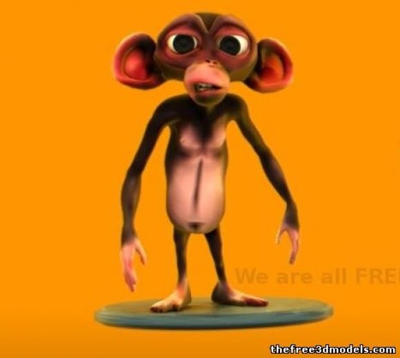 Mono Modelo 3D gratis - .blend - Free3D