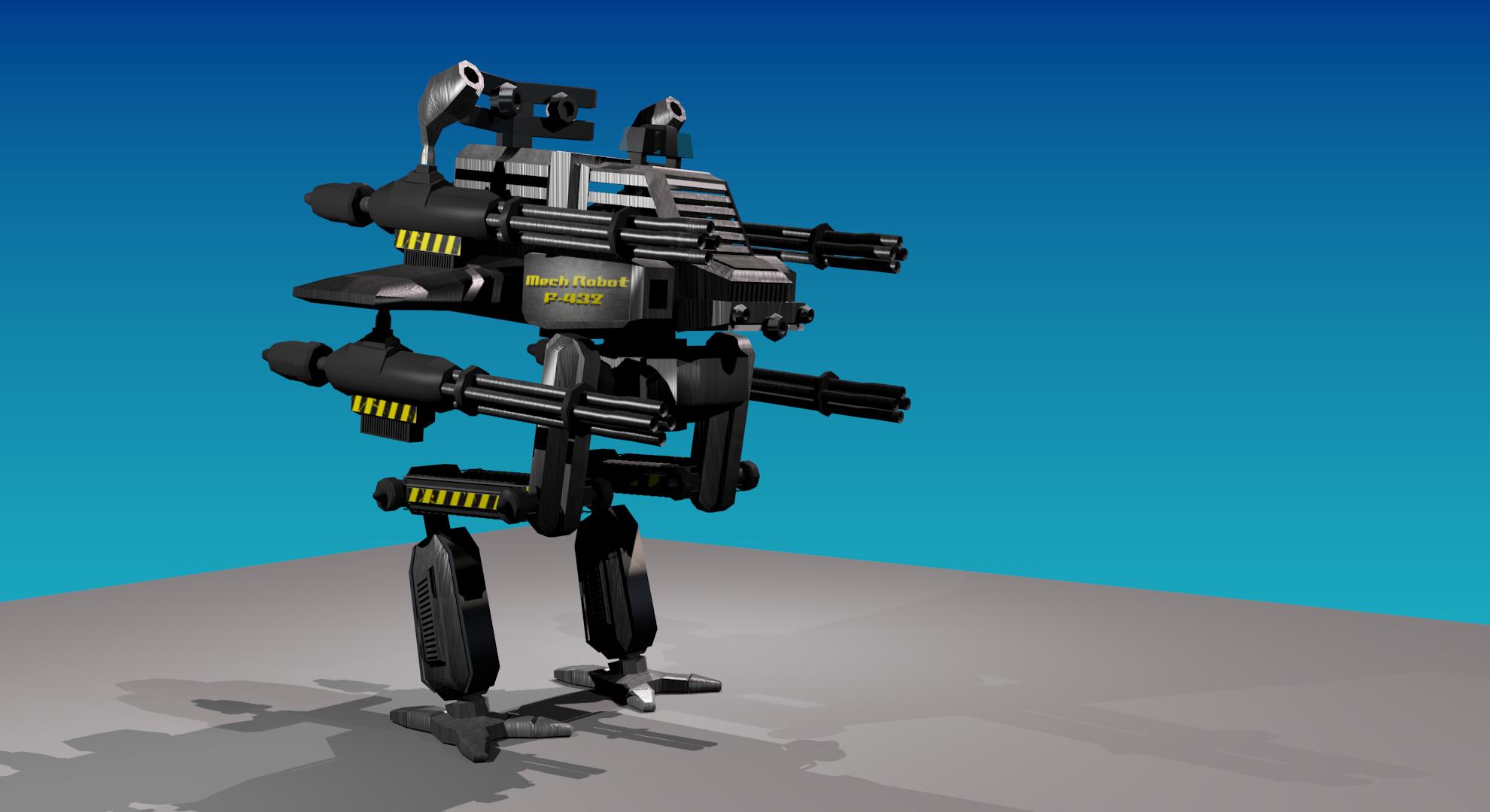 Mech Robot F-432 Free 3D Model - .blend .obj .fbx - Free3D